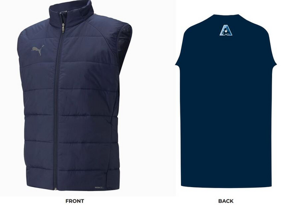 Puma Team Liga Padded Vest- Navy – Westcoast Bowls
